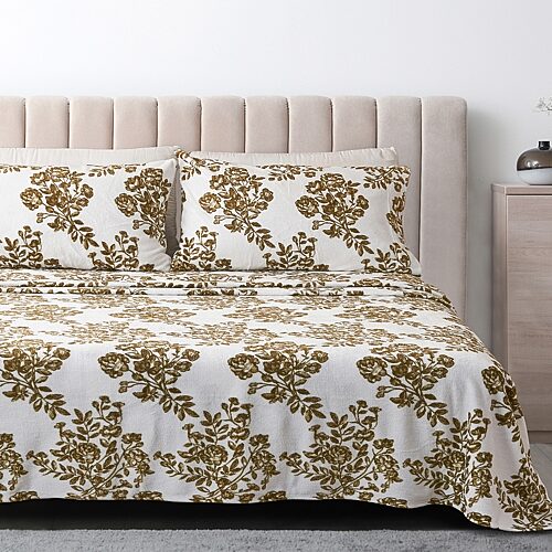 Click here for Linery Printed Velvet Plush Cozy Sheet Set  One Si... prices