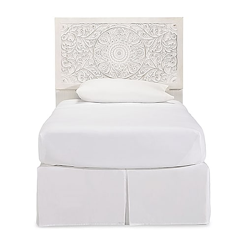 Signature Design by Ashley Paxberry Twin Panel Headboard Only  One Size  White