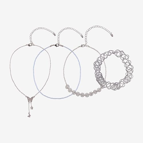 Click here for Arizona Silver Tone Girls Butterfly 4-pc. Necklace... prices