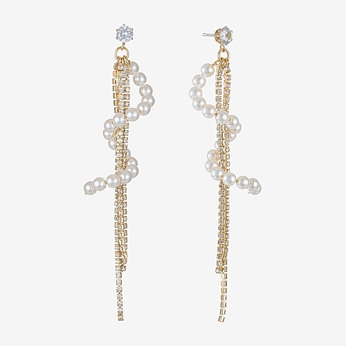 Click here for Bijoux Bar Gold Tone Womens Glass Simulated Pearl... prices