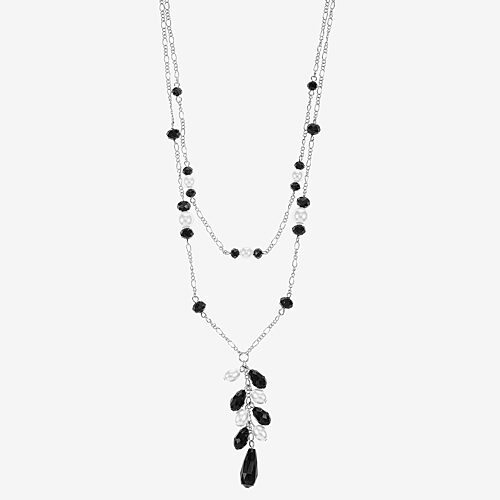 Click here for Mixit Silver Tone Womens 17 Inch Y Necklace  One S... prices