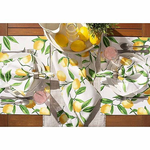 Click here for Design Imports Lemon Bliss Print Outdoor 6-pc. Pla... prices
