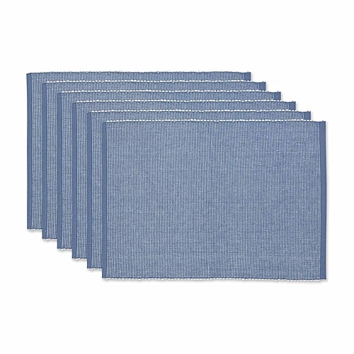 Click here for Design Imports Stonewash Blue/White 2-Tone Ribbed... prices