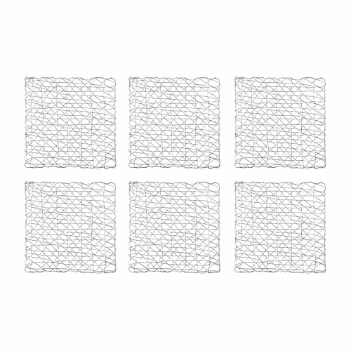 Click here for Design Imports Silver Woven Paper Square 6-pc. Pla... prices