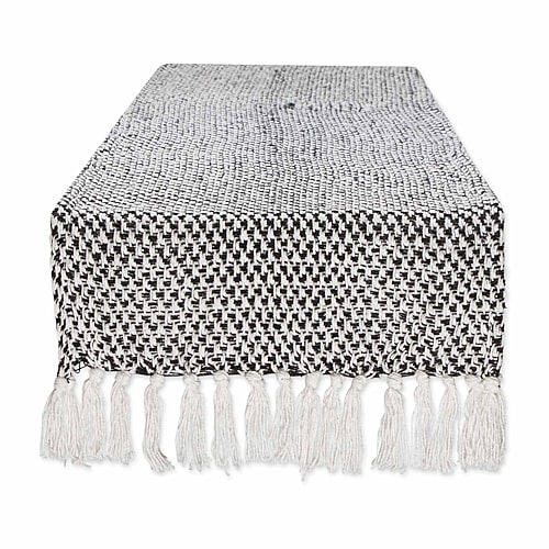 Click here for Design Imports Black Woven Table Runner  One Size... prices