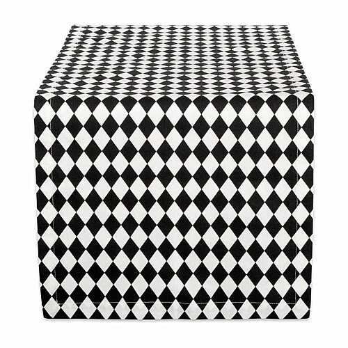 Click here for Harelquin Print Table Runner - Black prices