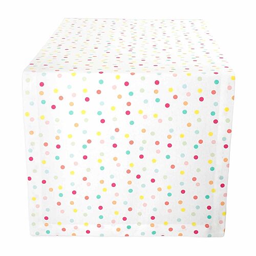 Click here for Multi Polka Dots Print Table Runner 14 X 72 - Aqua prices
