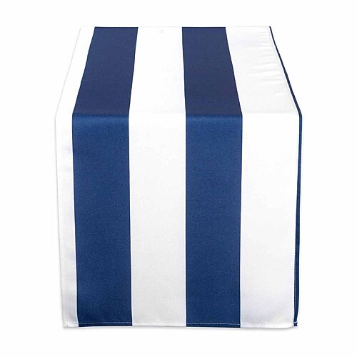 Click here for Nautical Blue Cabana Stripe Outdoor Table Runner 1... prices