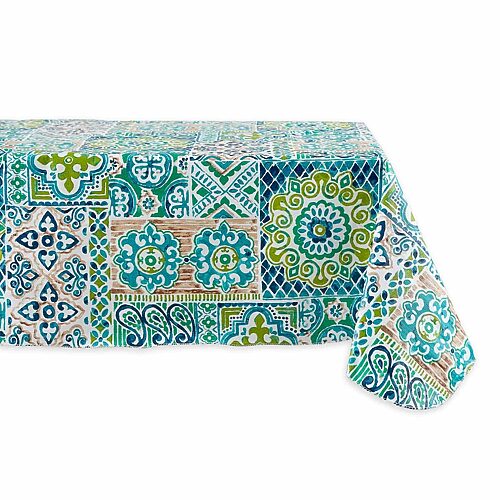 Click here for Design Imports Spanish Tile Vinyl Tablecloths  One... prices