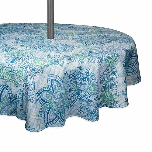 Click here for Design Imports Blue Watercolor Paisley Print Outdo... prices