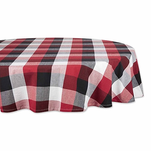 Click here for Design Imports Cardinal Red Tri Color Check Tablec... prices