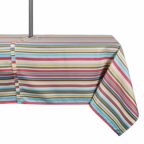 Click here for Summer Stripe Outdoor Tablecloth with Zipper 60 x... prices