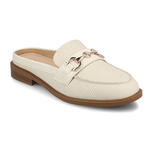 Journee Collection Womens Rayla Slip On Loafers - Bone Lizard