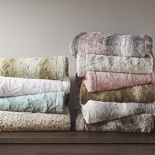 Click here for Madison Park Marcelle Oversize Faux-Fur Throw  One... prices