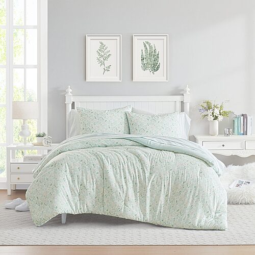 Click here for Laura Ashley Quartet Washed Microfiber 7-Pc. Comfo... prices