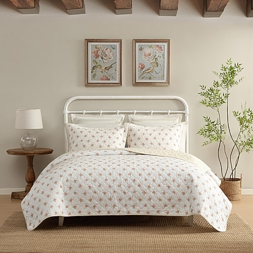 Click here for Laura Ashley(R) Dorrie Reversible 3pc. Quilt Set prices