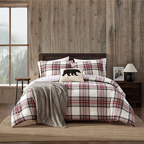 Click here for Eddie Bauer Serenity Plaid Printed Flannel 3-Pc. C... prices