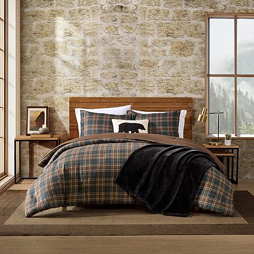 Click here for Eddie Bauer Huntley Plaid Microfiber Comforter Set prices