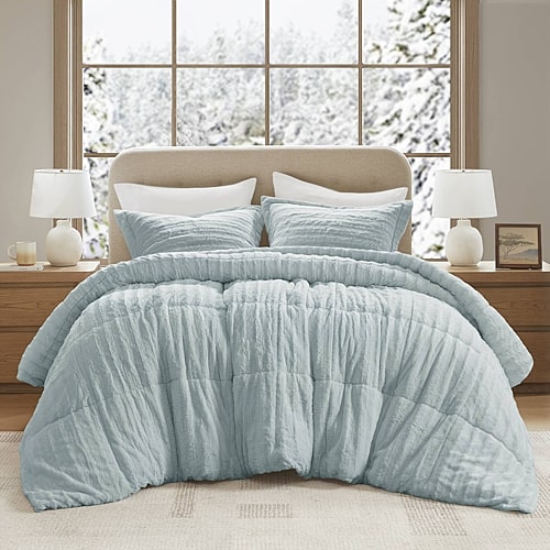 Click here for Madison Park Duke Reversible Faux Fur 3-Pc. Comfor... prices