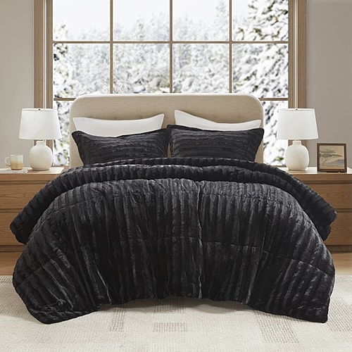 Click here for Madison Park Duke Reversible Faux Fur 3-Pc. Comfor... prices