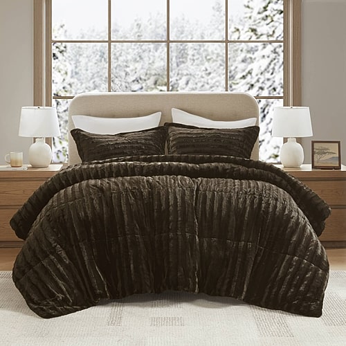 Click here for Madison Park Duke Reversible Faux Fur 3-Pc. Comfor... prices
