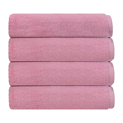 Depera Home Bath Towels Set 4-pc. Quick Dry Bath Towel Set  One Size  Pink