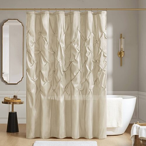 Click here for Madison Park Vivian Shower Curtain  One Size  Beig... prices