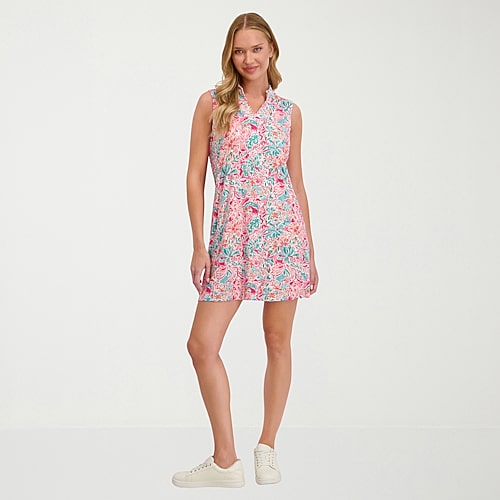Click here for Stella Parker Sleeveless Tennis Dress  Large  Pink prices