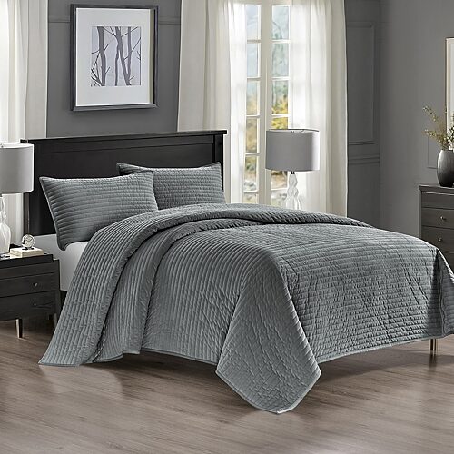 Click here for Pointehaven Velvet Channel Design Oversized Quilt... prices
