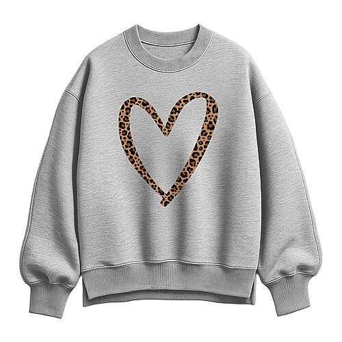 Click here for Leopard Heart Womens Crew Neck Long Sleeve Sweatsh... prices
