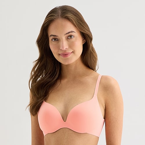Click here for Ambrielle Ideal Lift Plunge Bra  C  Pink prices