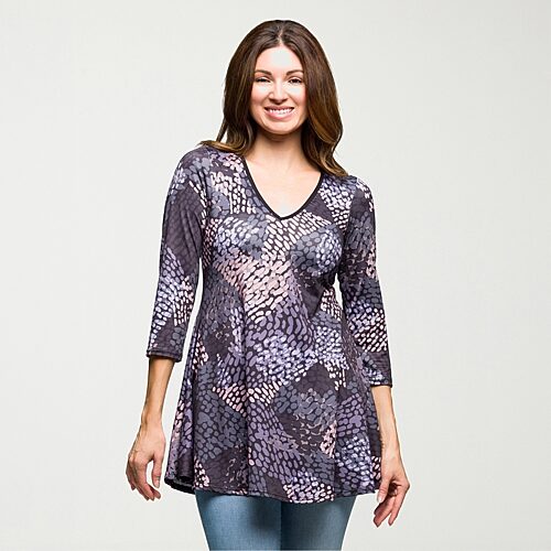 Click here for 24seven Comfort Apparel Womens Gray Abstract Print... prices