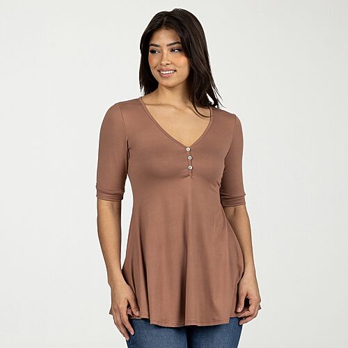 Click here for 24seven Comfort Apparel Womens V Neck Elbow Sleeve... prices