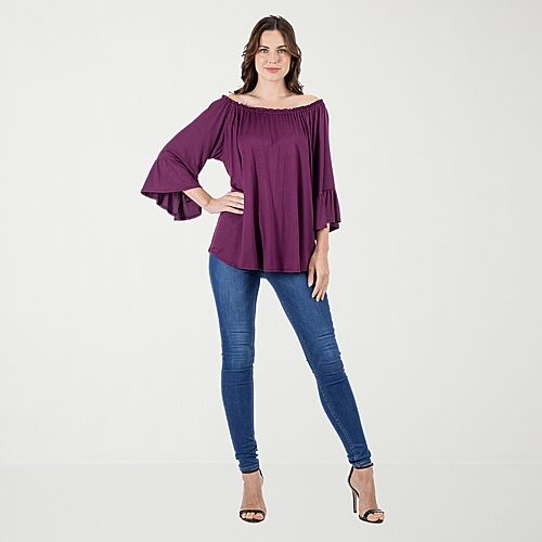Click here for Womens 24/7 Comfort Apparel Bell Sleeve Loose Fit... prices