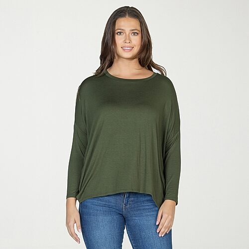 Click here for Womens 24/7 Comfort Apparel Oversized Long Sleeve... prices