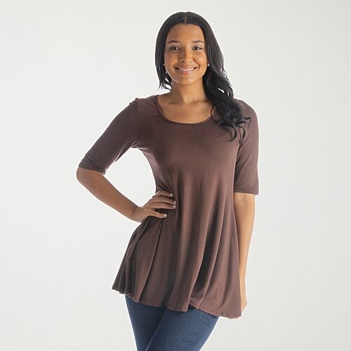 Click here for 24seven Comfort Apparel Womens Round Neck Elbow Sl... prices