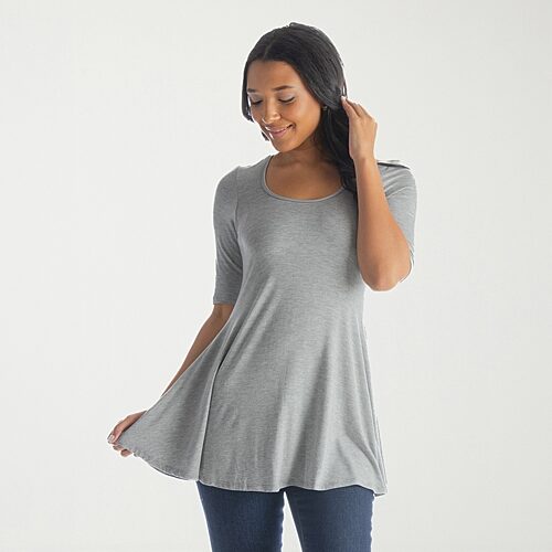 Click here for 24seven Comfort Apparel Womens Round Neck Elbow Sl... prices