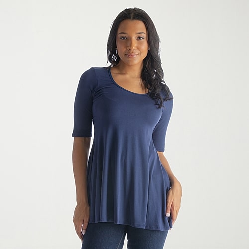 Click here for 24seven Comfort Apparel Womens Round Neck Elbow Sl... prices