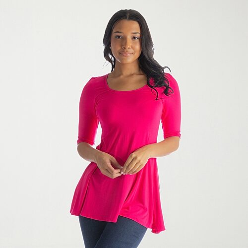 Click here for 24seven Comfort Apparel Womens Round Neck Elbow Sl... prices