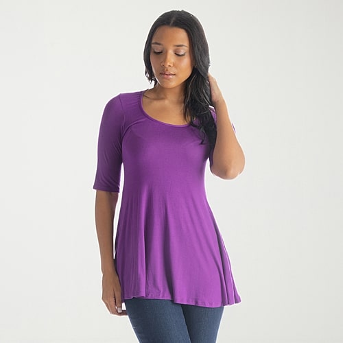 Click here for 24seven Comfort Apparel Womens Round Neck Elbow Sl... prices