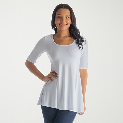 Click here for 24seven Comfort Apparel Womens Round Neck Elbow Sl... prices