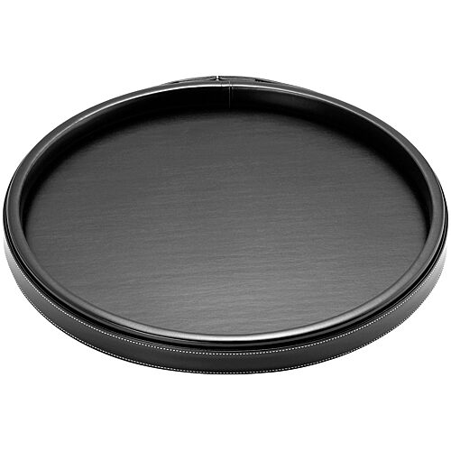 Click here for Kraftware Leatherette Stitched 14 Round Serving Tr... prices