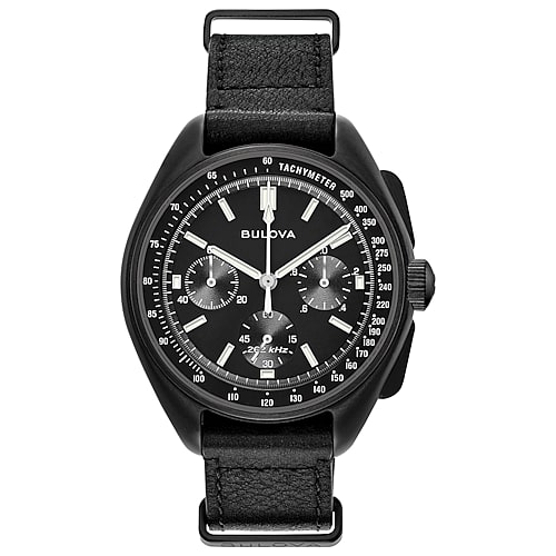 Click here for Bulova Lunar Pilot Mens Black Leather Strap Watch... prices