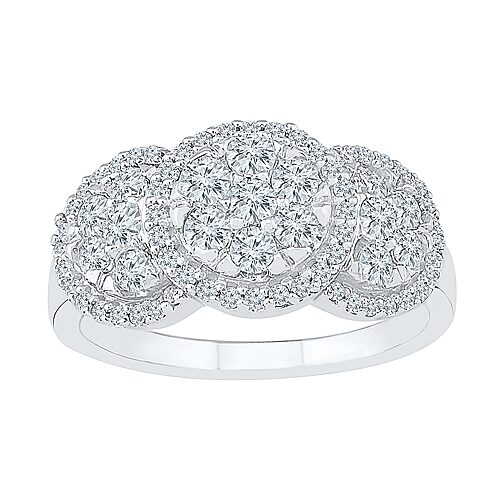 Click here for Womens 1 CT. T.W. Natural White Diamond 10K Gold C... prices
