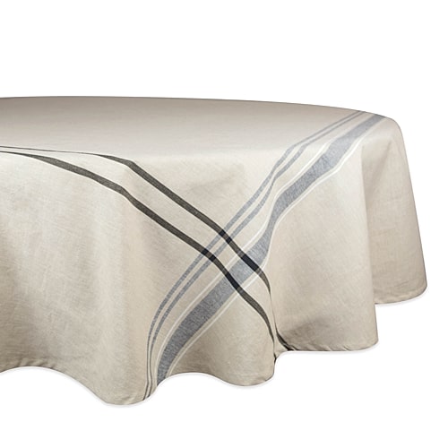 Click here for Design Imports French Stripe Tablecloth  One Size... prices