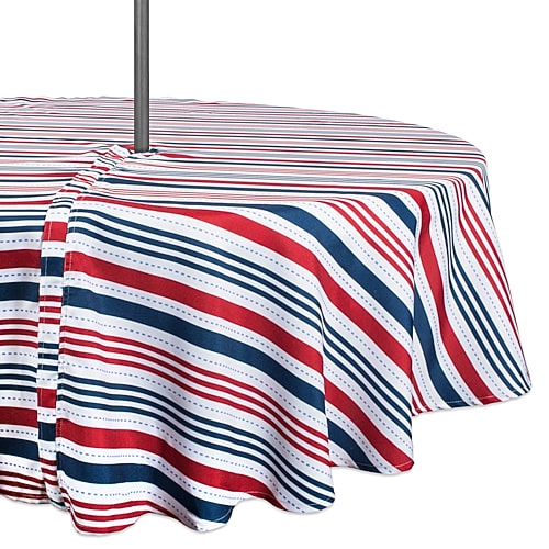 Click here for Patriotic Stripe Outdoor Tablecloth with Zipper 60... prices