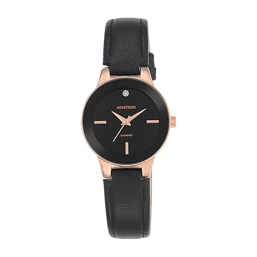 Click here for Armitron Now Womens Black Leather Strap Watch 75/5... prices