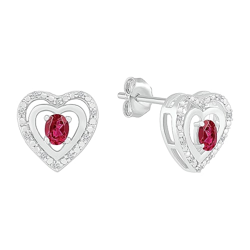 Click here for Diamond Accent Lab Created Red Ruby Sterling Silve... prices