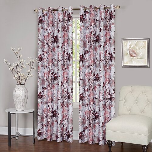 Click here for Achim Tranquil Floral Grommet Window Curtain Panel prices