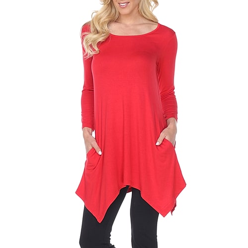 Click here for White Mark Womens Round Neck 3/4 Sleeve Tunic Top... prices